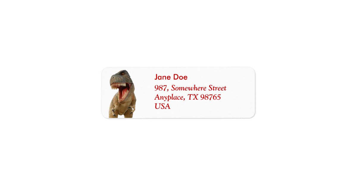 Tyrannosaurus Rex Label | Zazzle