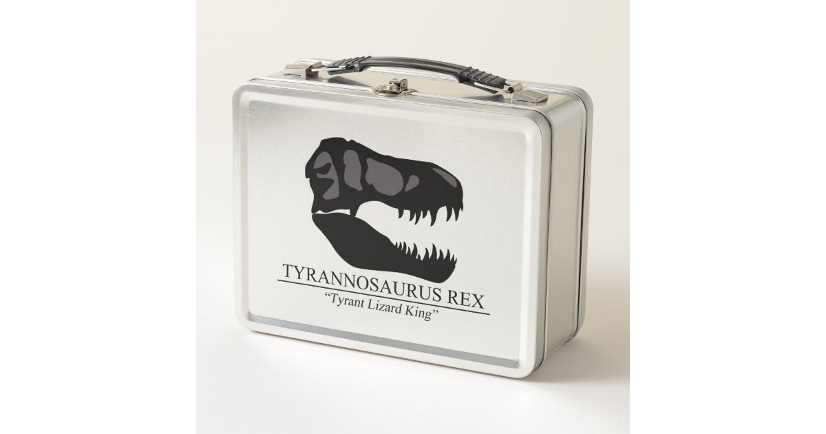 Tyrannosaurus Rex Skull Metal Lunch Box | Zazzle