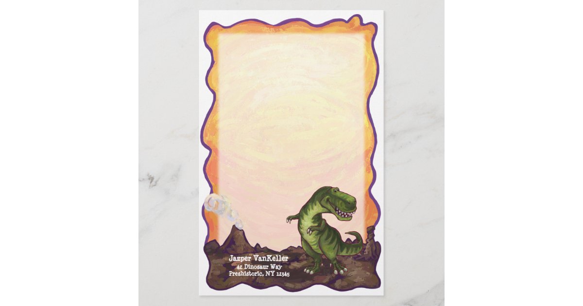 Tyrannosaurus Rex Writing Stuff Stationery | Zazzle