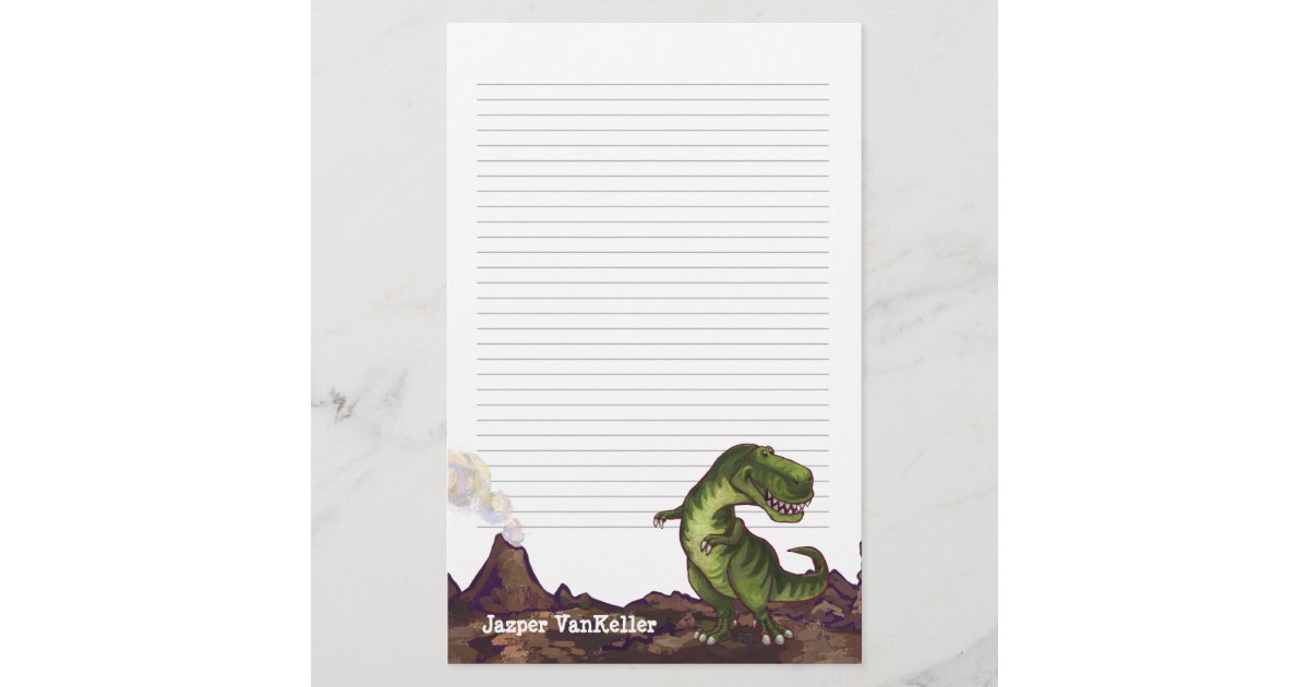 Tyrannosaurus Rex Writing Stuff Stationery | Zazzle