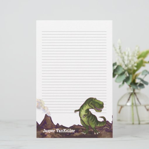 Tyrannosaurus Rex Writing Stuff Stationery | Zazzle