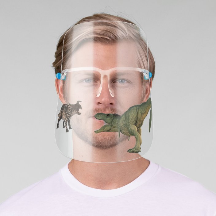 Tyrannosaurus T-Rex Dinosaur Battle Face Shield | Zazzle.com