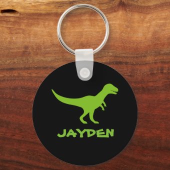 Tyrannosaurus t rex dinosaur keychain for kids | Zazzle