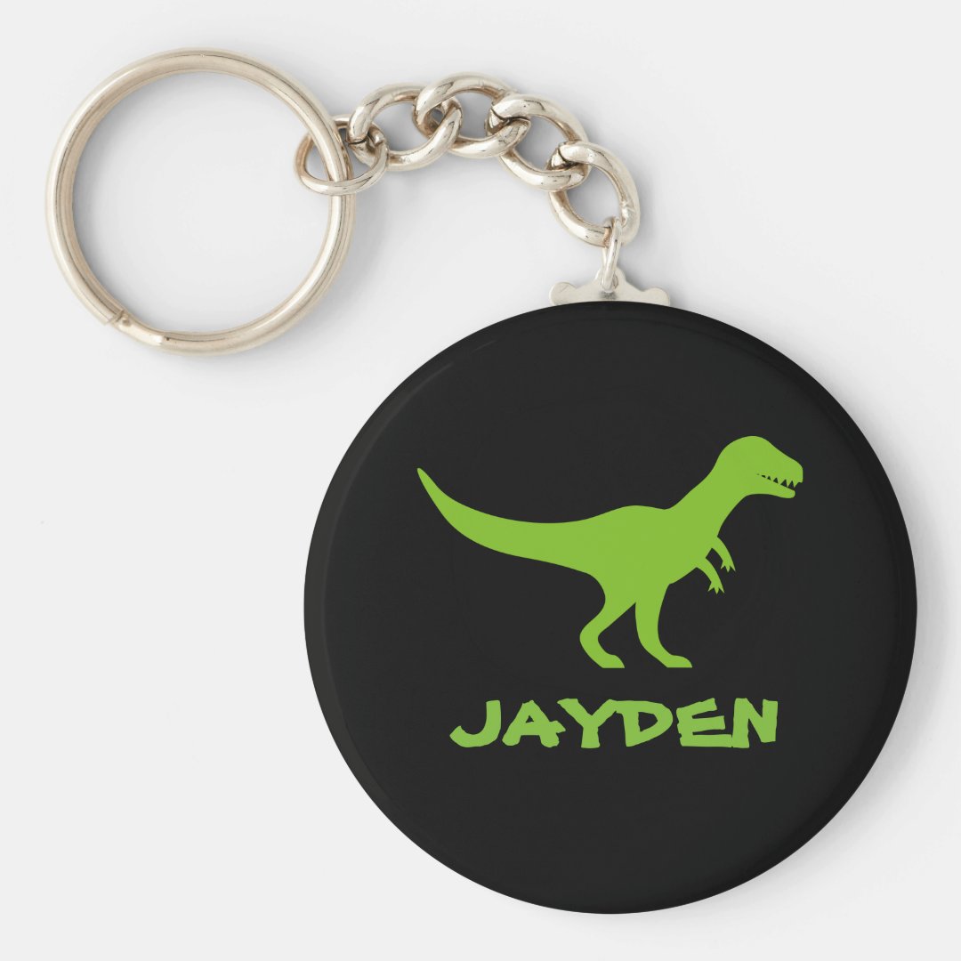 Tyrannosaurus t rex dinosaur keychain for kids | Zazzle