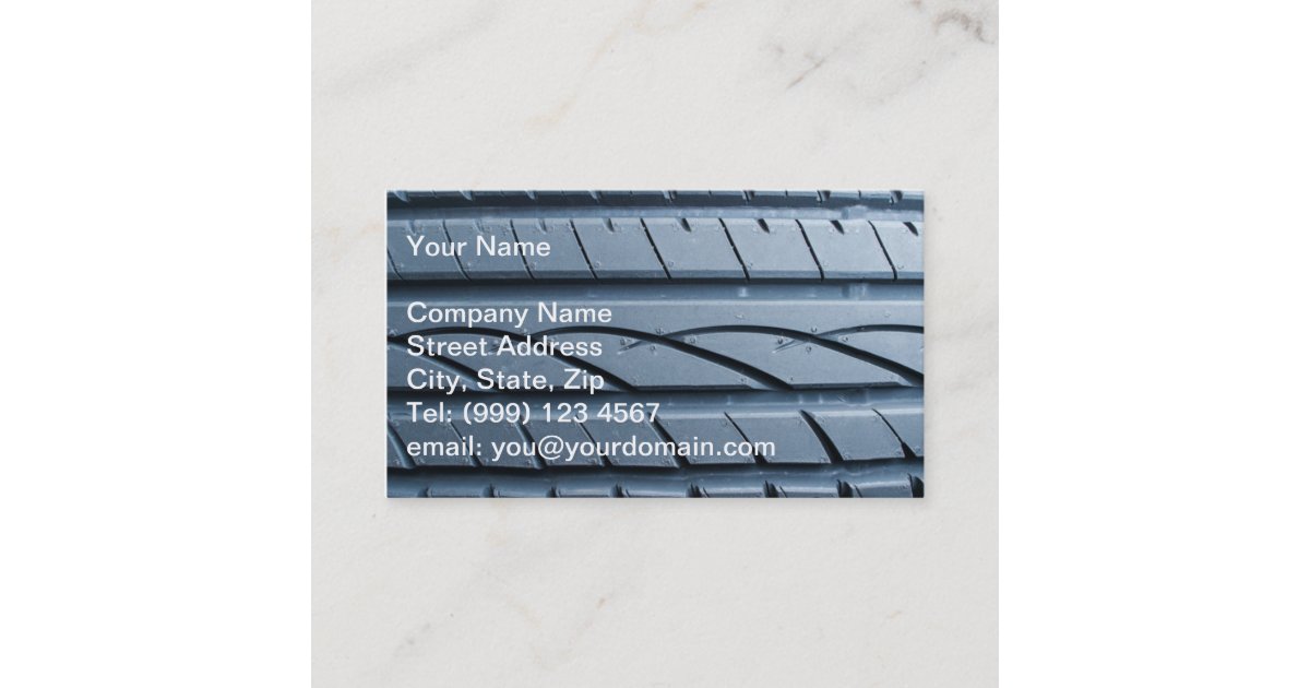 Tyre business card | Zazzle