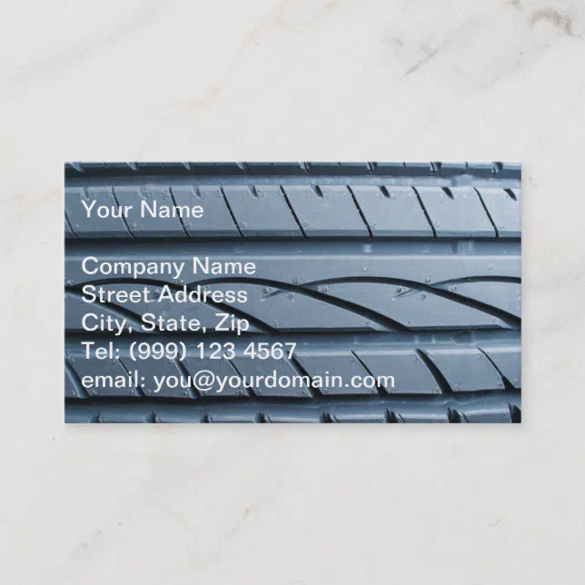 Tyre business card | Zazzle