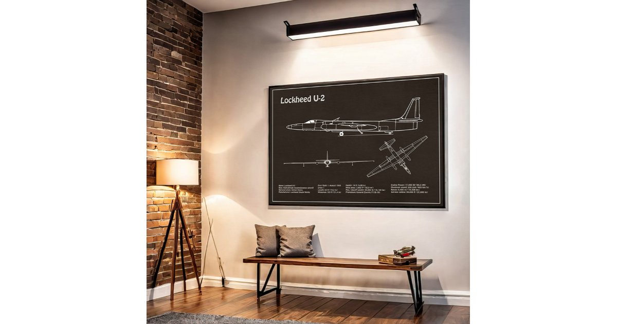 U-2 Dragon Lady - Airplane Blueprint Plans PD Poster | Zazzle