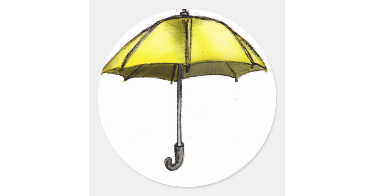 U is for Umbrella Classic Round Sticker | Zazzle.com