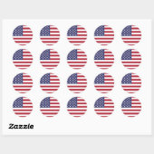 U.S.A. Flag Classic Round Sticker | Zazzle