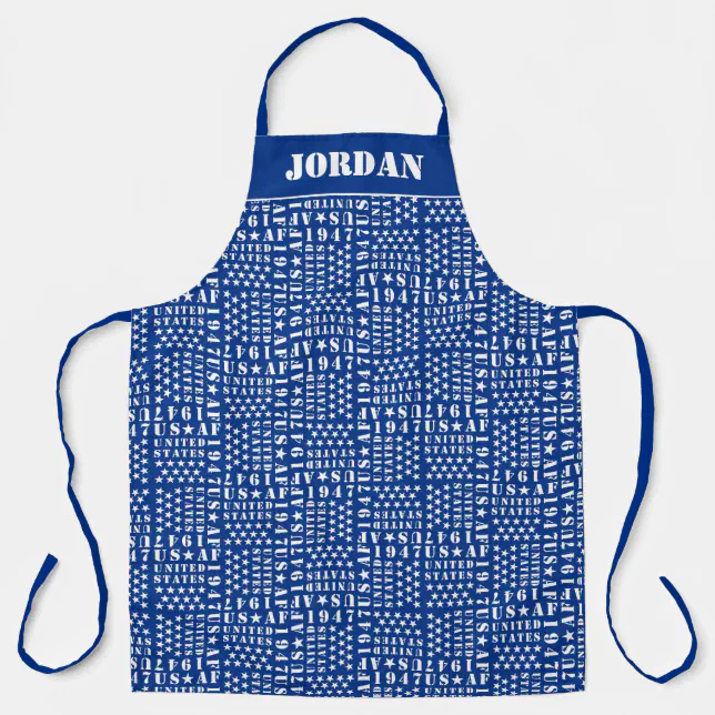 U.S. Air Force Blue Star Pattern Apron | Zazzle