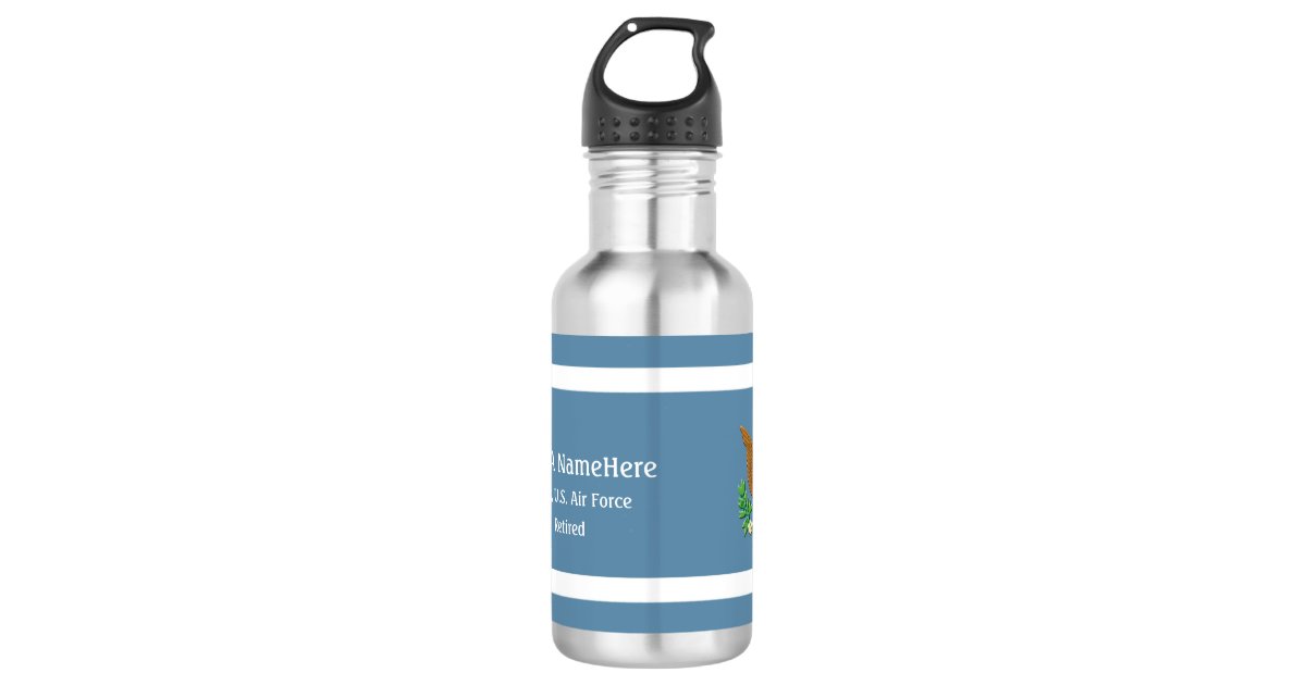 U.S. Air Force Defense emblem personalize Stainless Steel Water Bottle ...