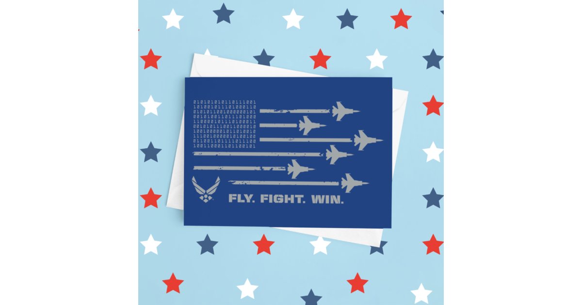 U.S. Air Force | Fly. Fight. Win - Grey Card | Zazzle