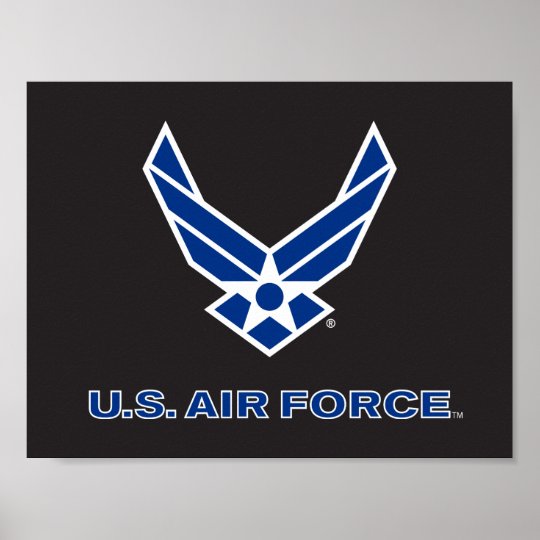 U.S. Air Force Logo - Blue Poster | Zazzle.com
