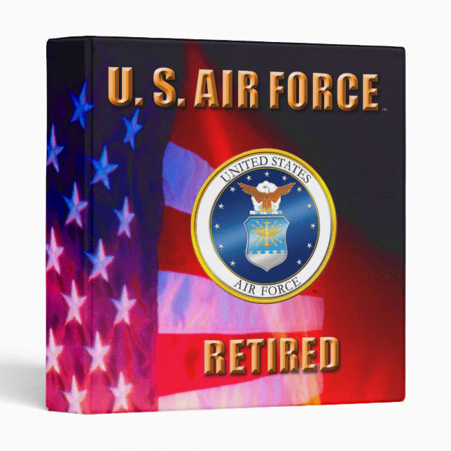 U.S. Air Force Retired Binder | Zazzle