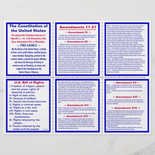 U.S. Amendments 11-27 Pocket Pamphlet / Bookmark Flyer | Zazzle.com