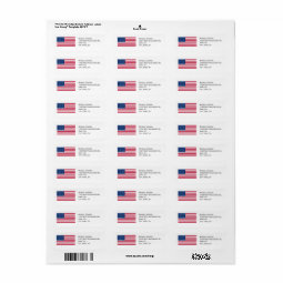 U.S. American Flag Custom Personalized Label | Zazzle