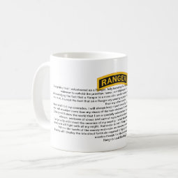 U.S. Army Ranger Creed Coffee Mug | Zazzle