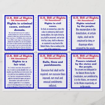 U.S. Bill of Rights Pocket Pamphlet (25ct) Flyer | Zazzle