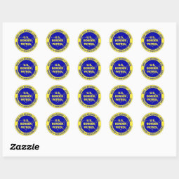 U.S. Border Patrol Badge Classic Round Sticker | Zazzle