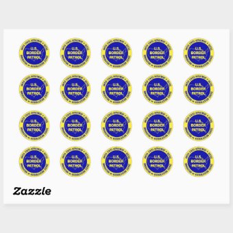 U.S. Border Patrol Badge Classic Round Sticker | Zazzle