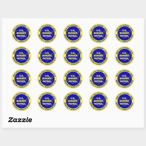 U.S. Border Patrol Badge Classic Round Sticker | Zazzle