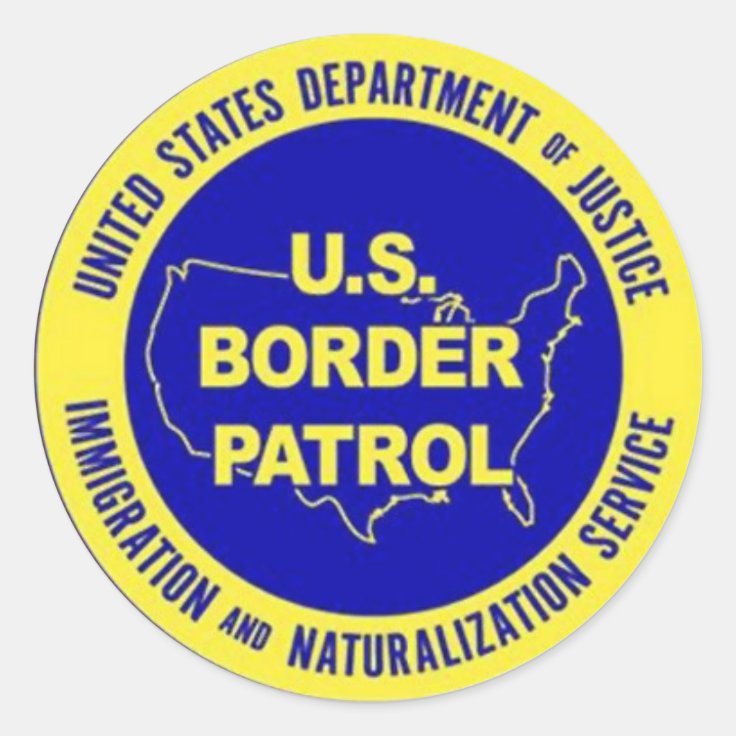 U.S. Border Patrol Badge Classic Round Sticker | Zazzle