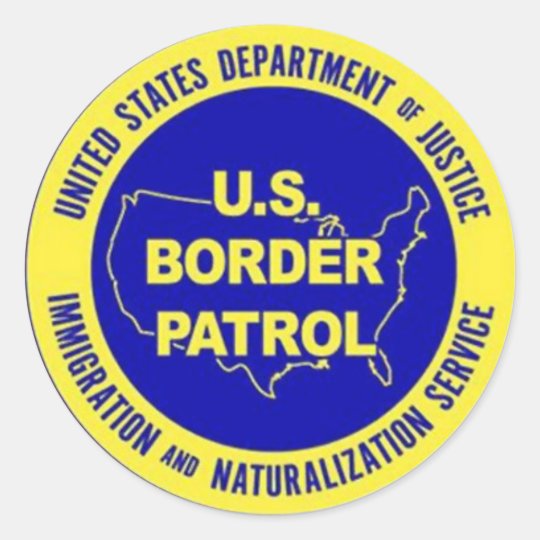 U.S. Border Patrol Badge Classic Round Sticker | Zazzle.com