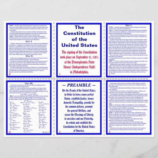 U.S. Constitution Pocket Pamphlet / Bookmark | Zazzle.com