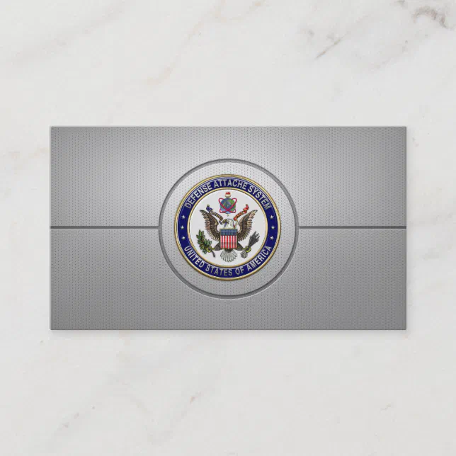U.S. Defense Attaché System (DAS) Emblem [3D] Business Card | Zazzle