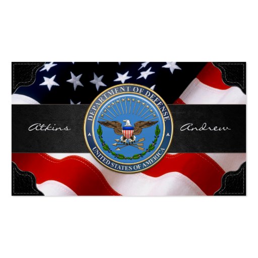 U.S. Department of Defense (DOD) Emblem [3D] Business Card | Zazzle