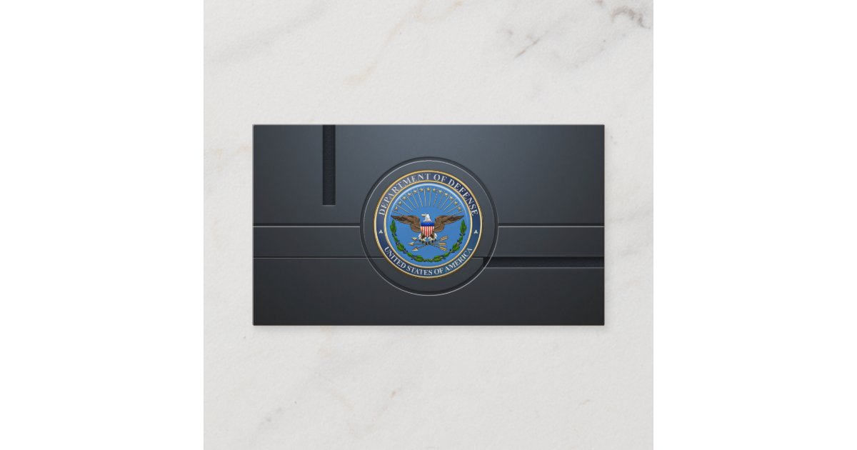 U.S. Department of Defense (DOD) Emblem [3D] Business Card | Zazzle