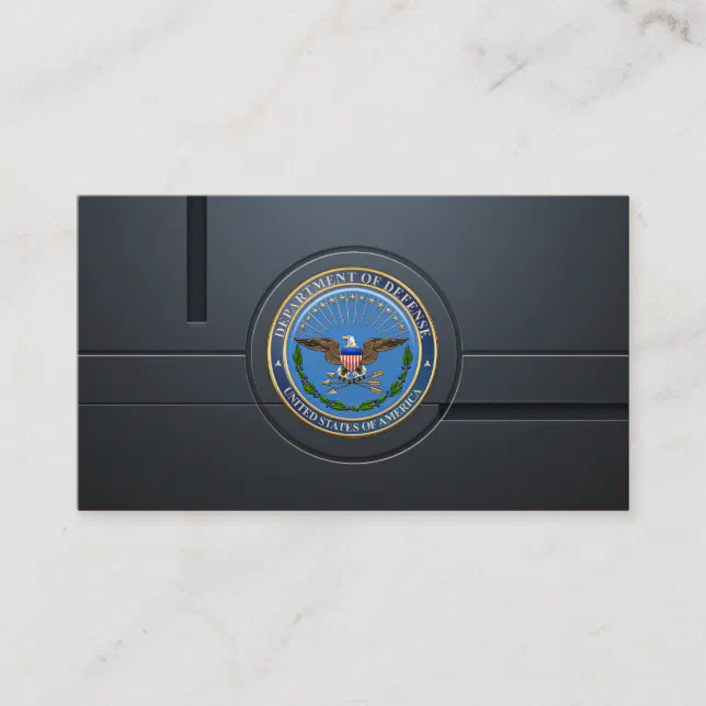 U.S. Department of Defense (DOD) Emblem [3D] Business Card | Zazzle
