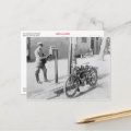U.S. Mailman & Motorcycle Postcard | Zazzle