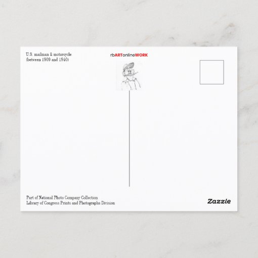 U.S. Mailman & Motorcycle Postcard | Zazzle