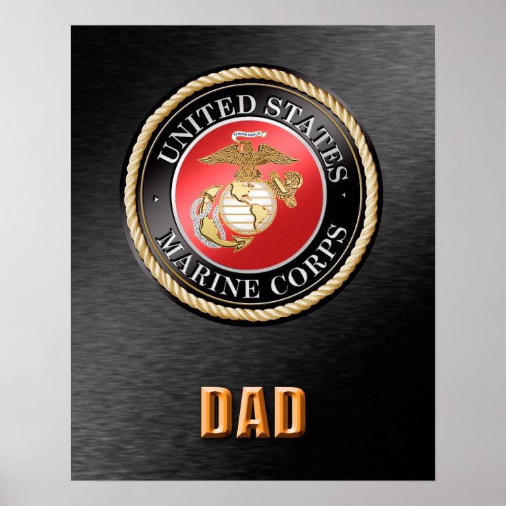 U.S. Marine Corps Dad Poster | Zazzle