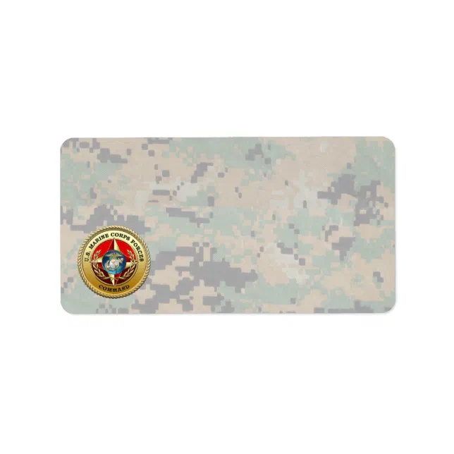 U.S. Marine Corps Forces Command (MARFORCOM) [3D] Label | Zazzle