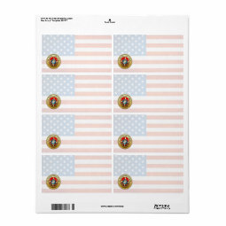 U.S. Marine Corps Forces Command (MARFORCOM) [3D] Label | Zazzle