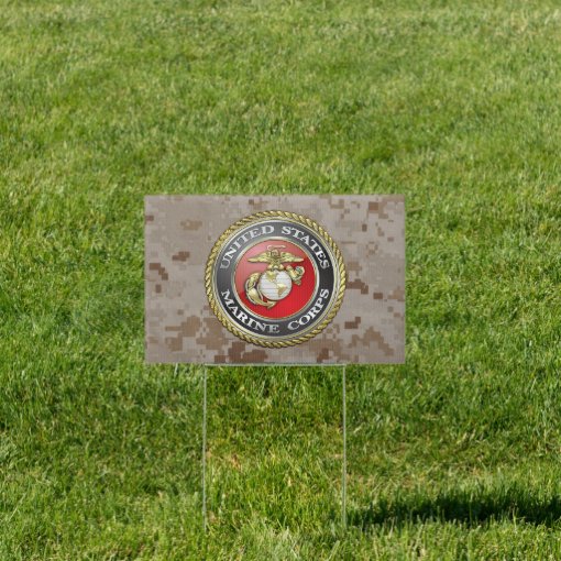 U.S. Marine Corps (USMC) Emblem [3D] Yard Sign | Zazzle