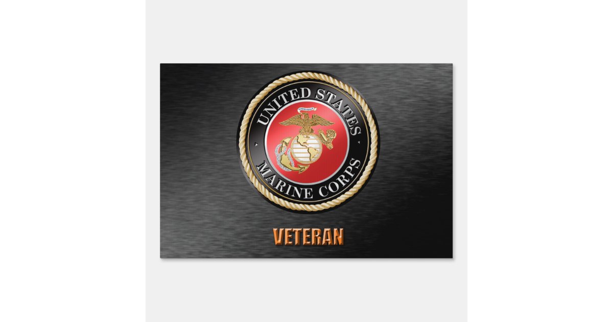 U.S. Marine Corps Veteran Yard Sign | Zazzle