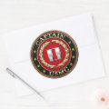 U.S. Marines: Captain (USMC Capt) [3D] Classic Round Sticker | Zazzle