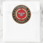 U.S. Marines: Colonel (USMC Col) [3D] Classic Round Sticker | Zazzle