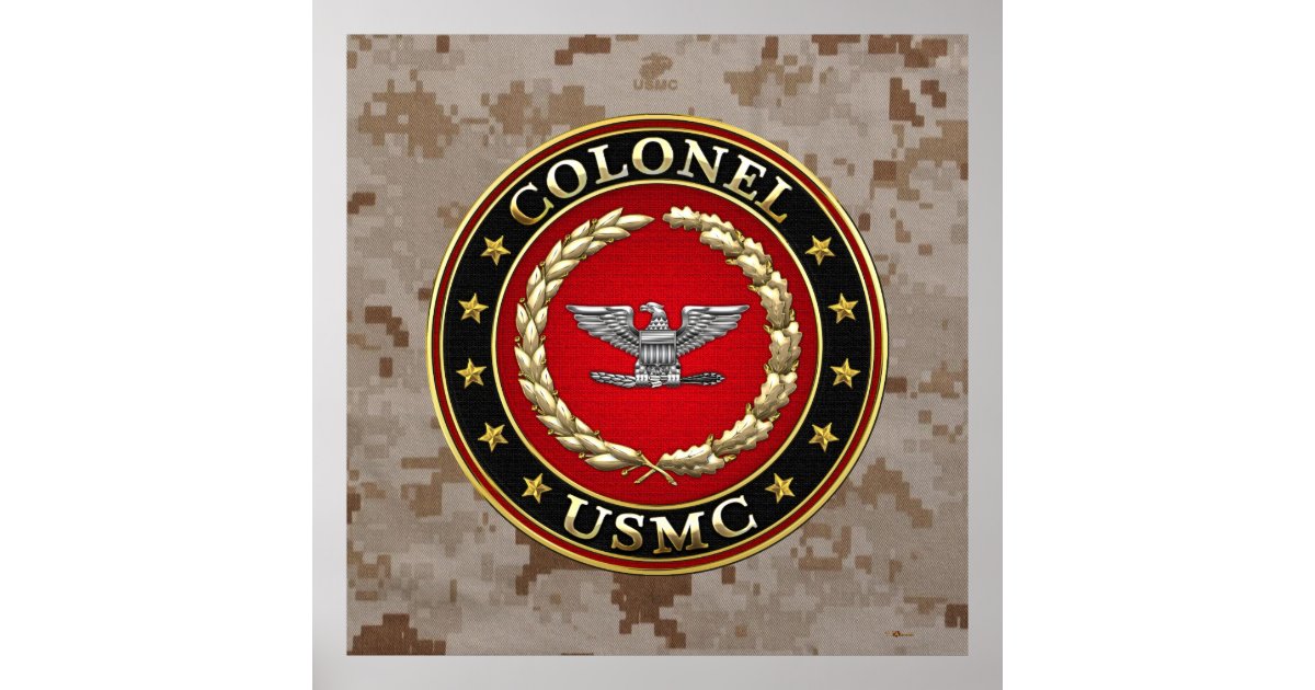 U.S. Marines: Colonel (USMC Col) [3D] Poster | Zazzle