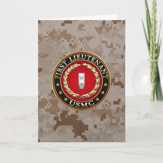 U.S. Marines: First Lieutenant (USMC 1stLt) [3D] Card | Zazzle.com
