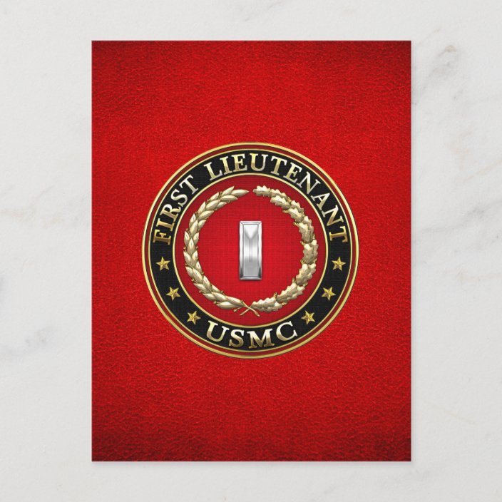 U.S. Marines: First Lieutenant (USMC 1stLt) [3D] Postcard | Zazzle.com