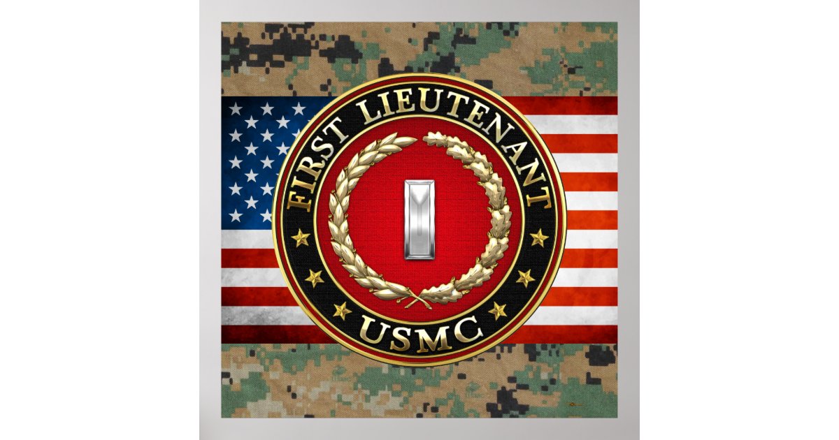 U.S. Marines: First Lieutenant (USMC 1stLt) [3D] Poster | Zazzle