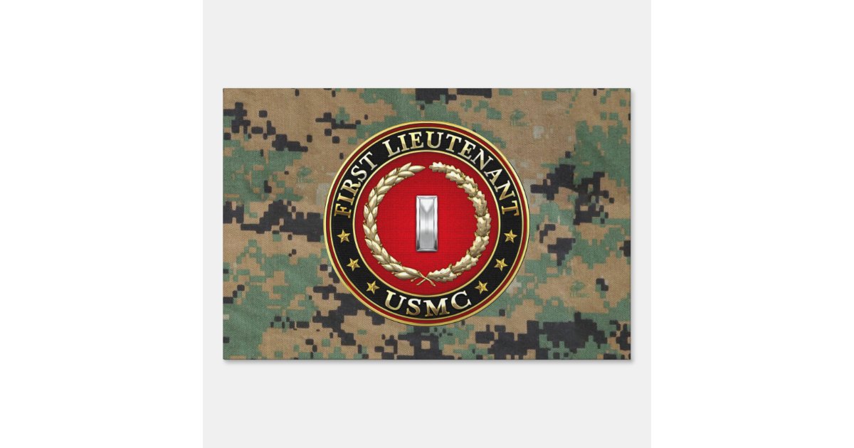 U.S. Marines: First Lieutenant (USMC 1stLt) [3D] Yard Sign | Zazzle
