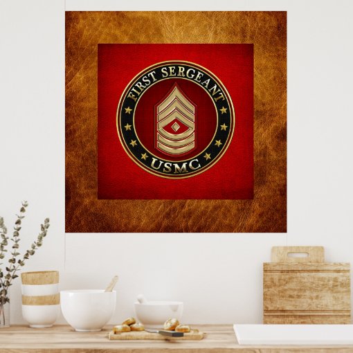 U.S. Marines: First Sergeant (USMC 1stSgt) [3D] Poster | Zazzle