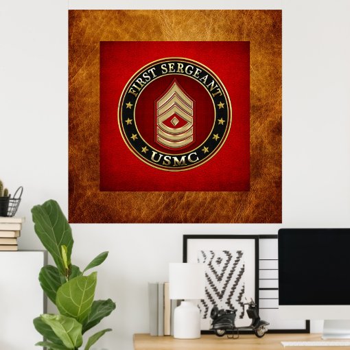 U.S. Marines: First Sergeant (USMC 1stSgt) [3D] Poster | Zazzle