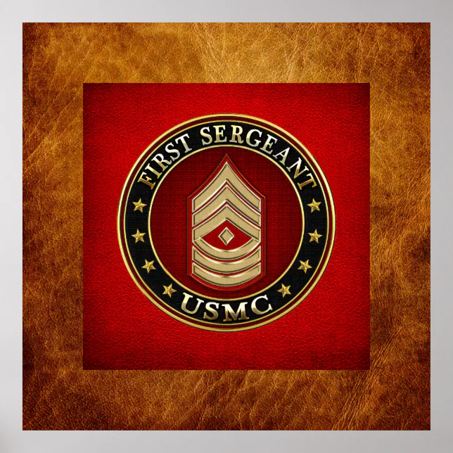U.S. Marines: First Sergeant (USMC 1stSgt) [3D] Poster | Zazzle