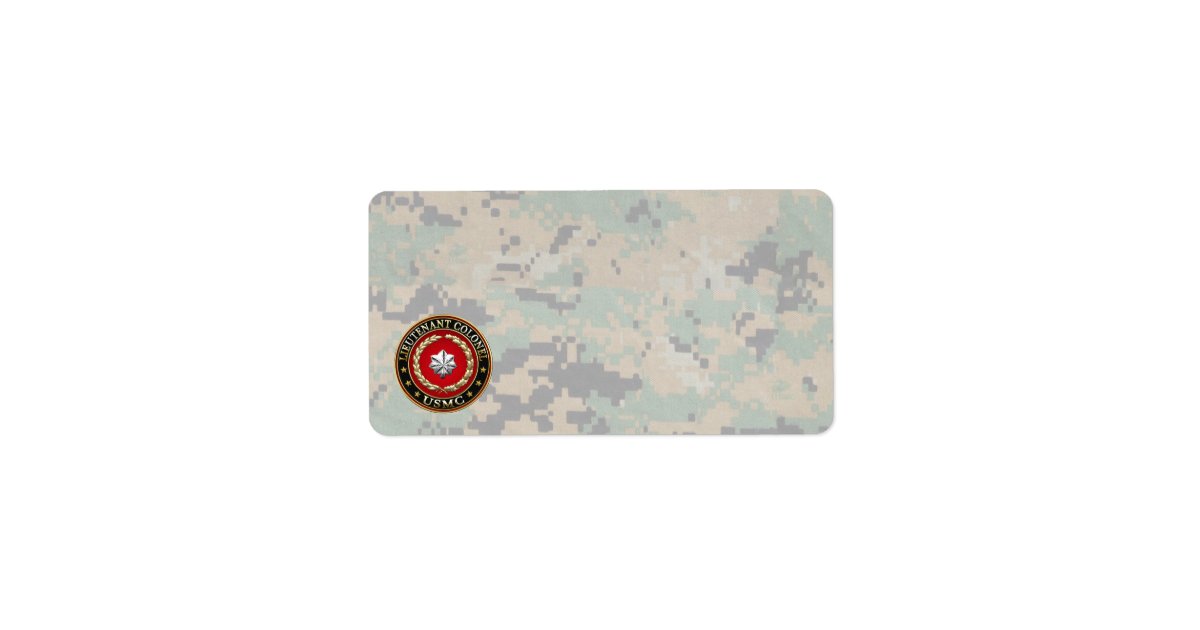 U.S. Marines: Lieutenant Colonel (USMC LtCol) [3D] Label | Zazzle